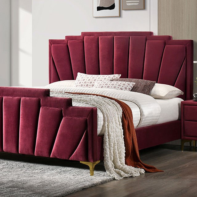 Red full bed frame store
