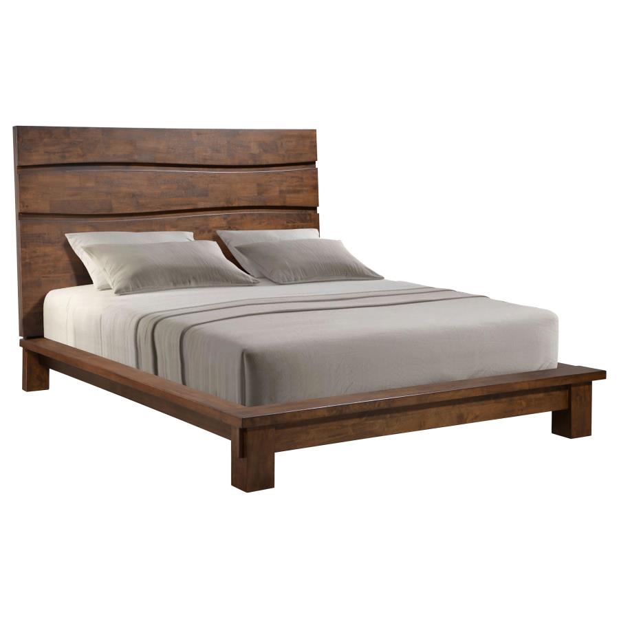 Dark brown platform bed store